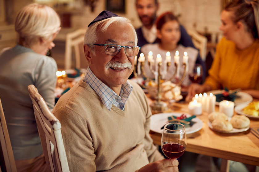 Jews Celebrating Hanukkah